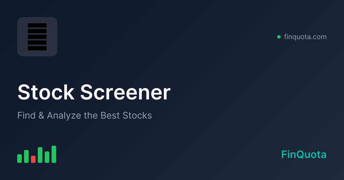 Free Stock Screener | Filter Stocks by Price, Volume, Market Cap & More